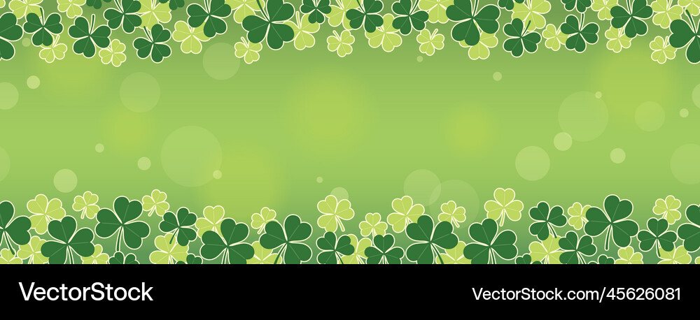 St. Patrick's Day Clover Background – Royalty-Free Vector | VectorStock