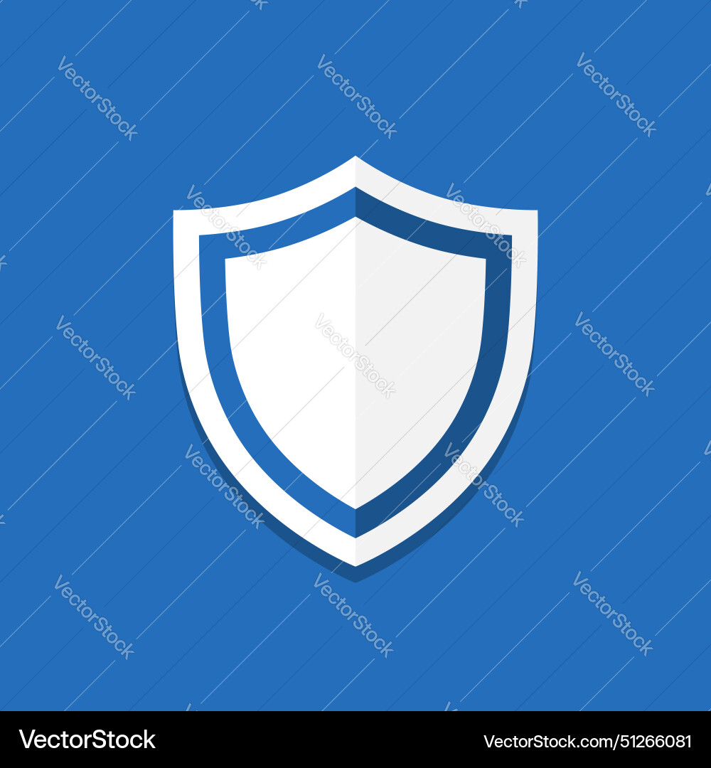 White shield icon Royalty Free Vector Image - VectorStock