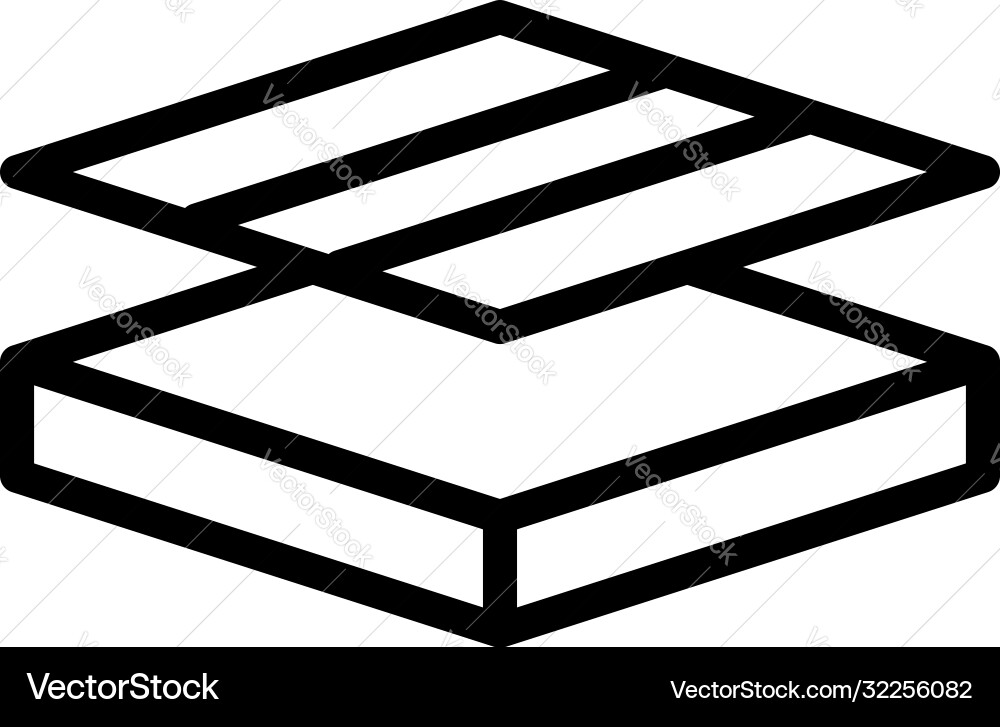 Acoustic panel icon outline style Royalty Free Vector Image