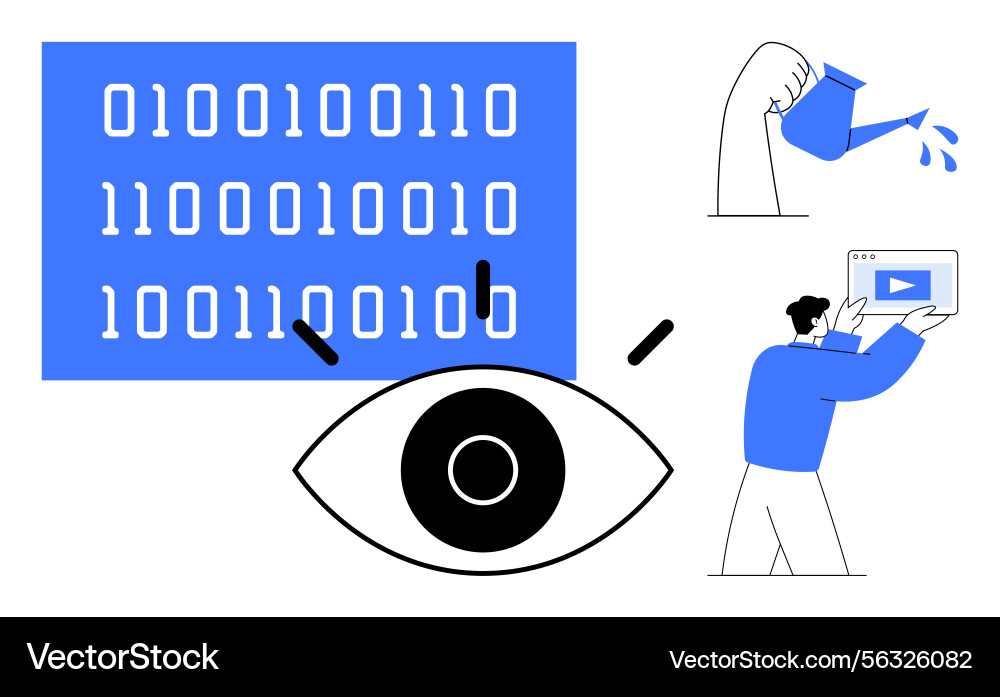 Binary Code Data Insight Royalty Free Vector Image