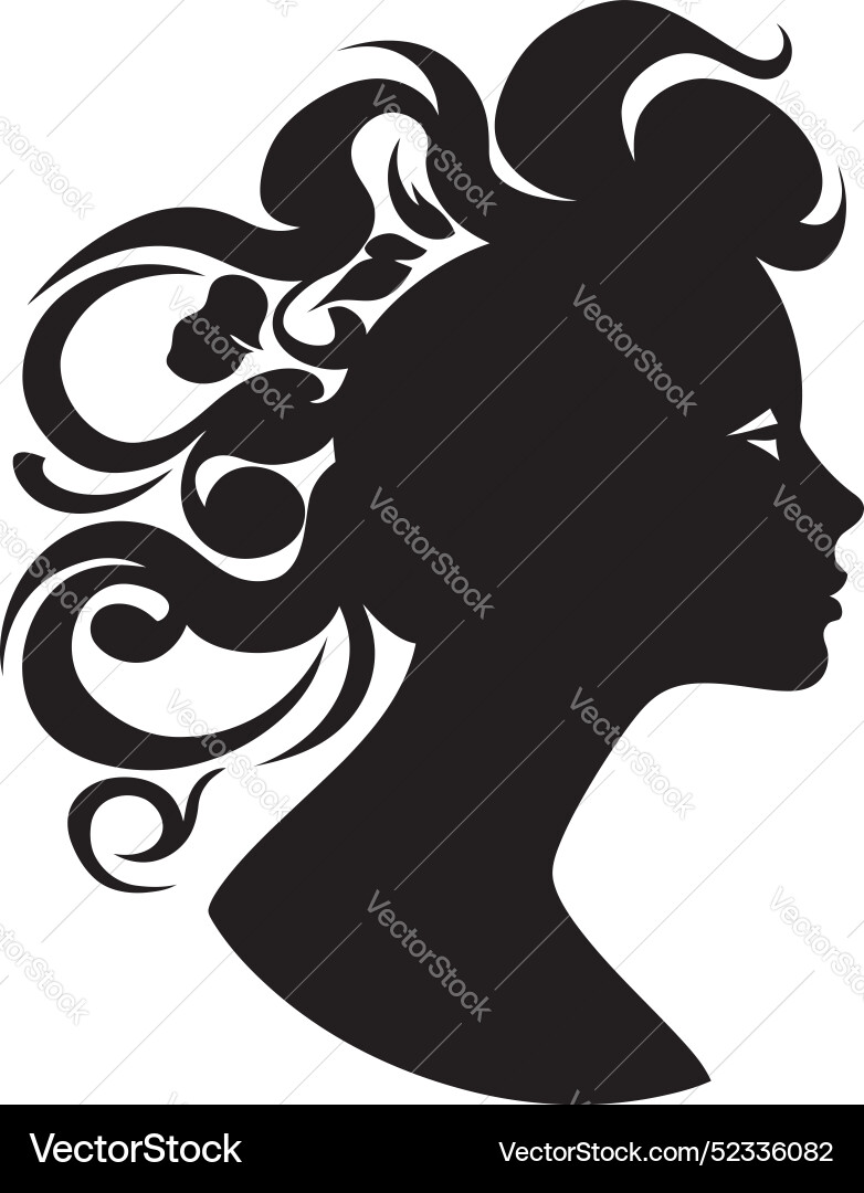 Divine contours iconic silhouette of beauty Vector Image