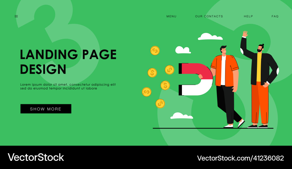 Man increasing income Royalty Free Vector Image