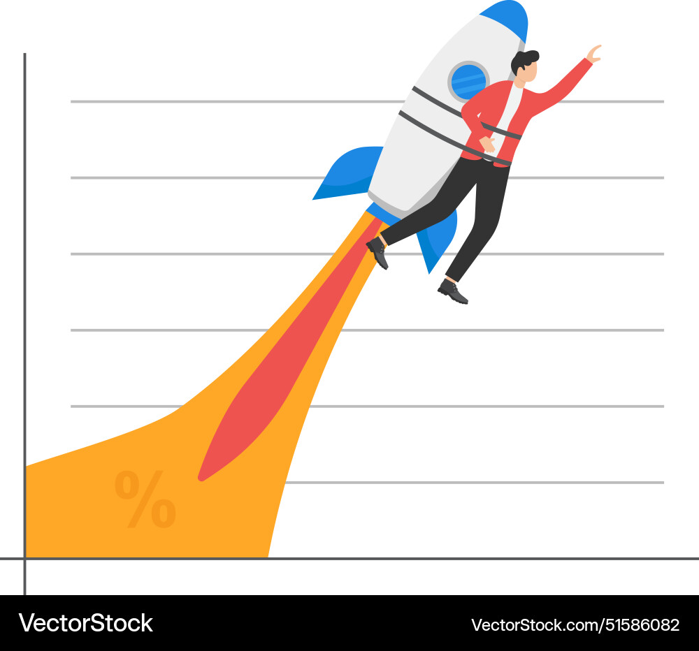 Success business growth curve concept Royalty Free Vector