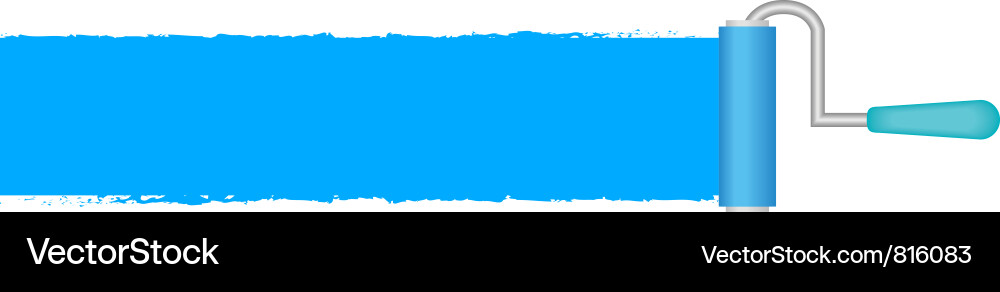 Blue roller Royalty Free Vector Image - VectorStock