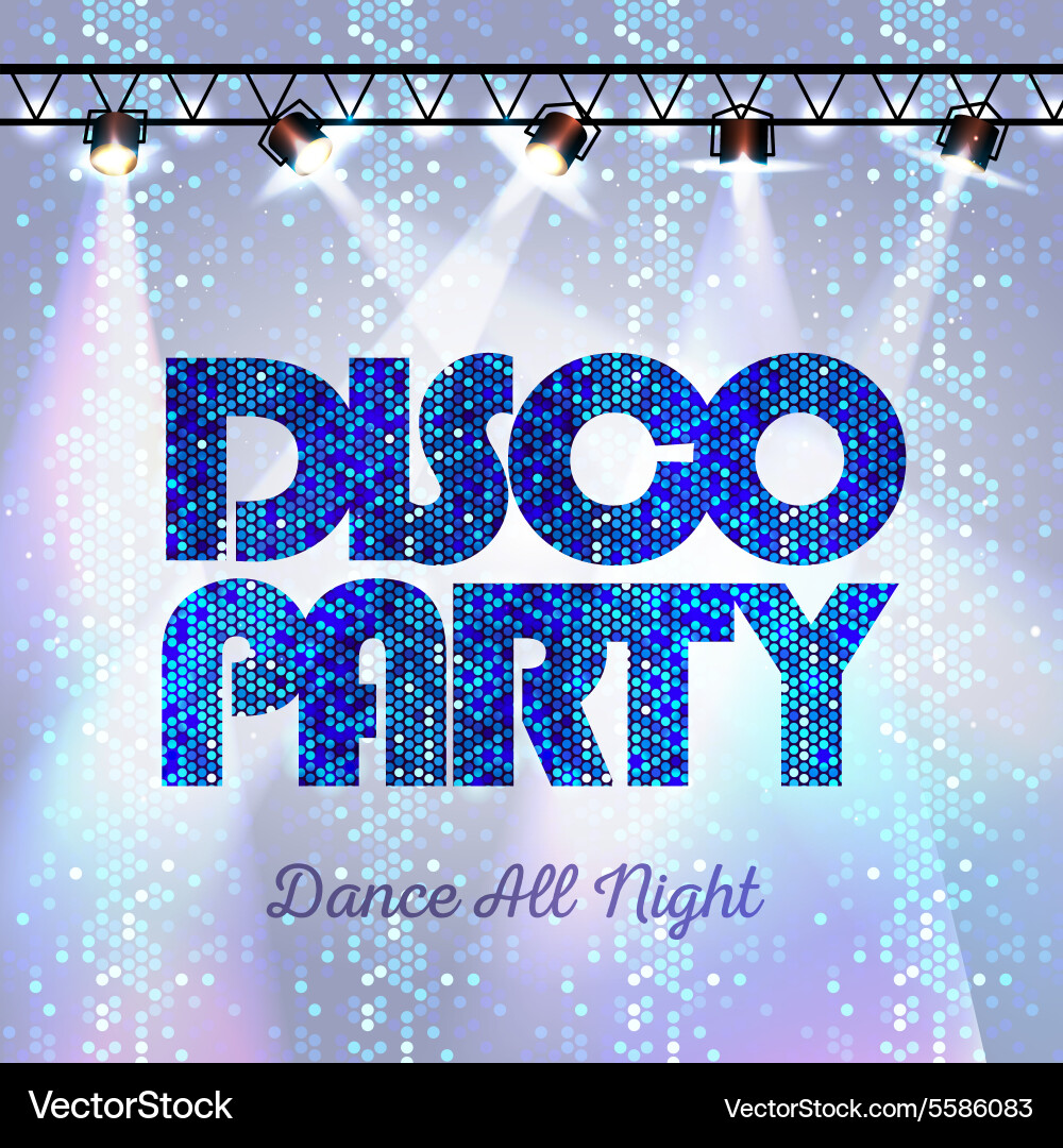 Disco background party Royalty Free Vector Image