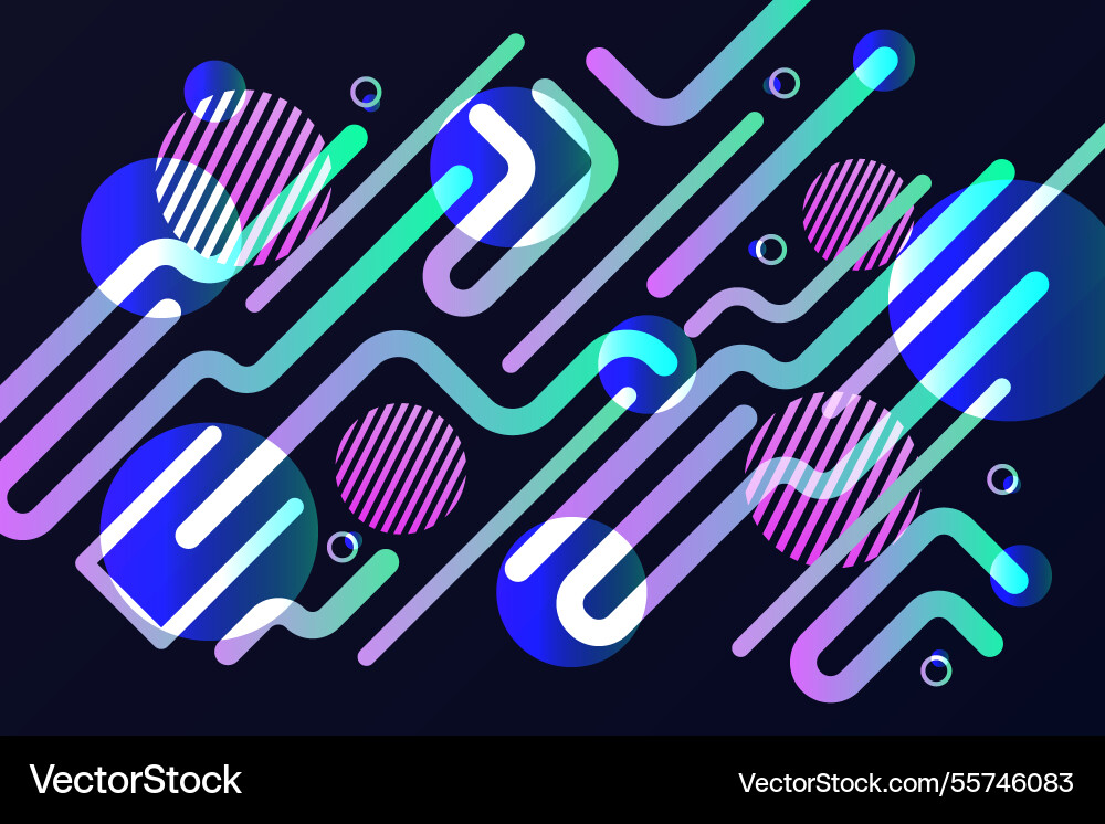 Gradient dynamic background flat design Royalty Free Vector