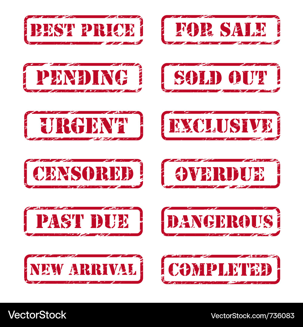 Grunge rubber stamps Royalty Free Vector Image