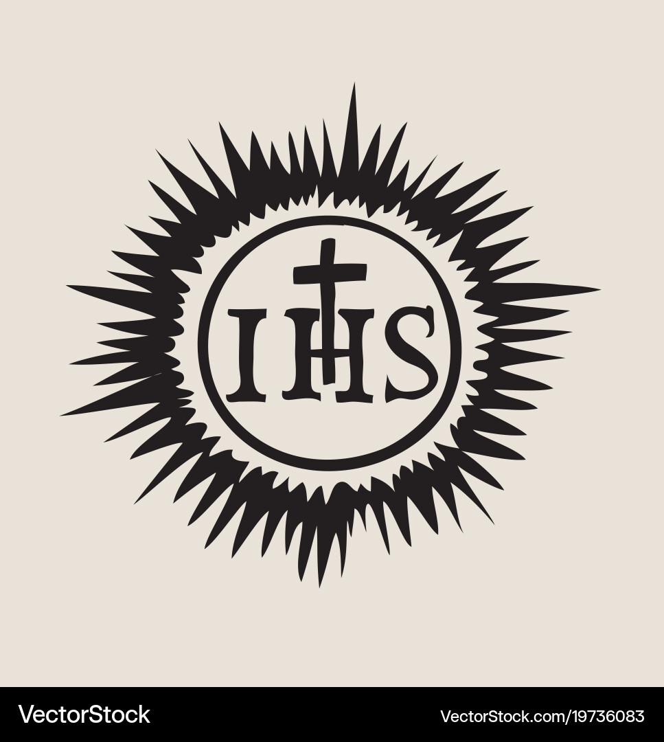 Ihs catholic church icon Royalty Free Vector Image