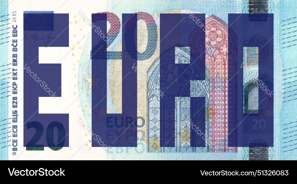 Obverse high polygonal pixel mosaic banknote 20 Vector Image