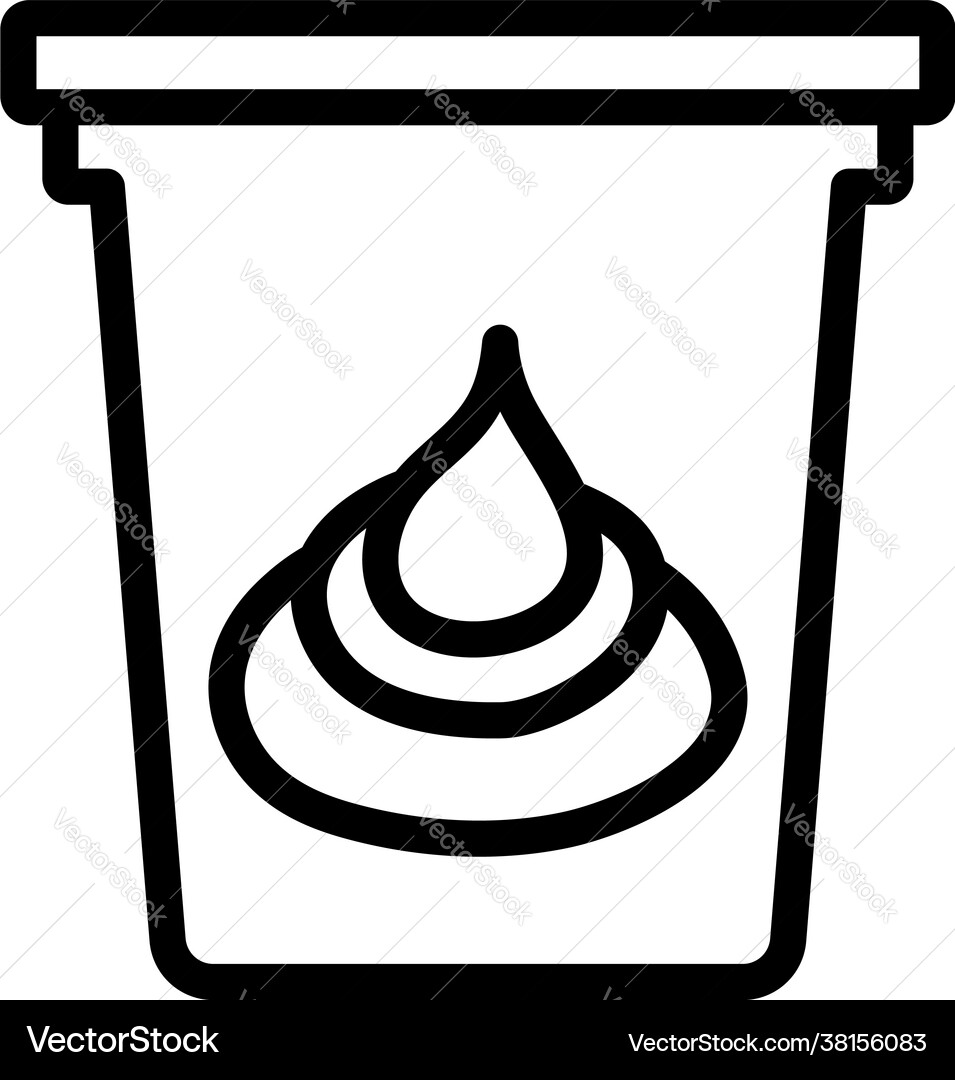 Sour cream icon Royalty Free Vector Image - VectorStock