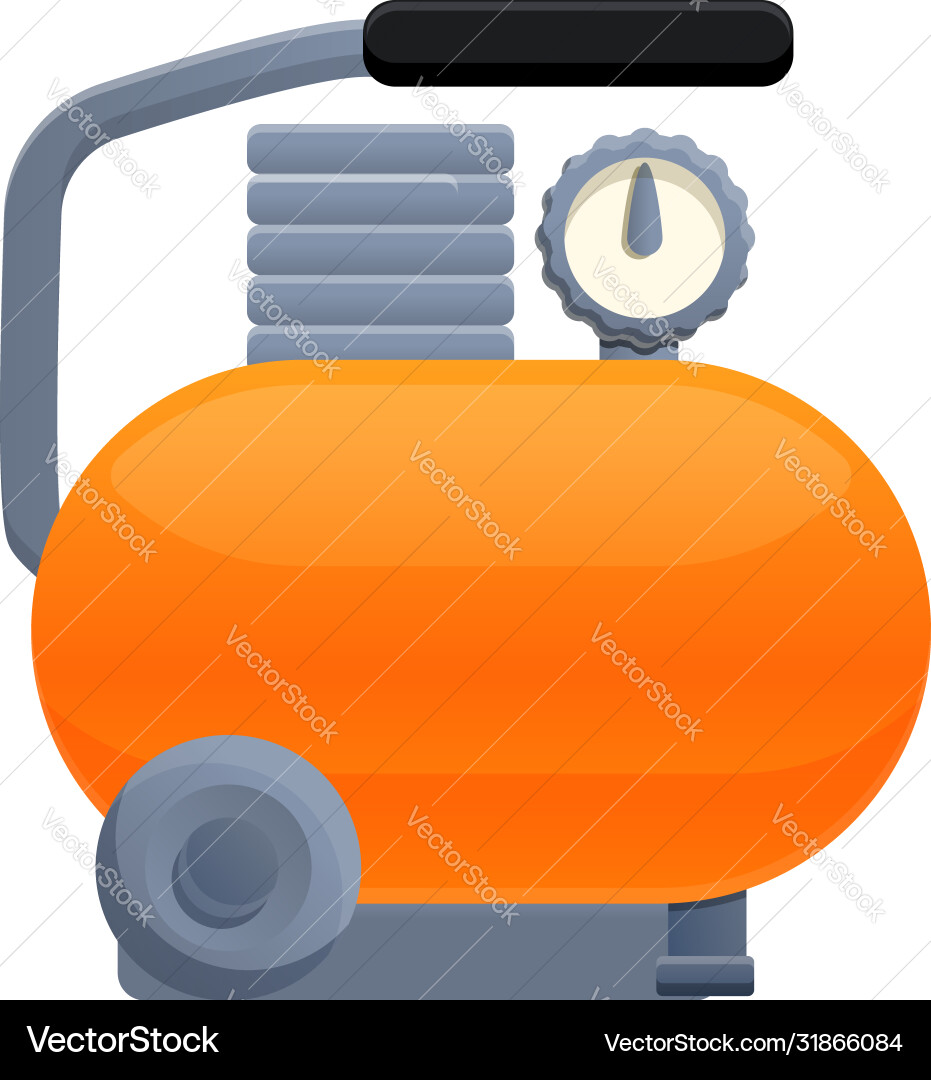 Air compressor icon cartoon style Royalty Free Vector Image