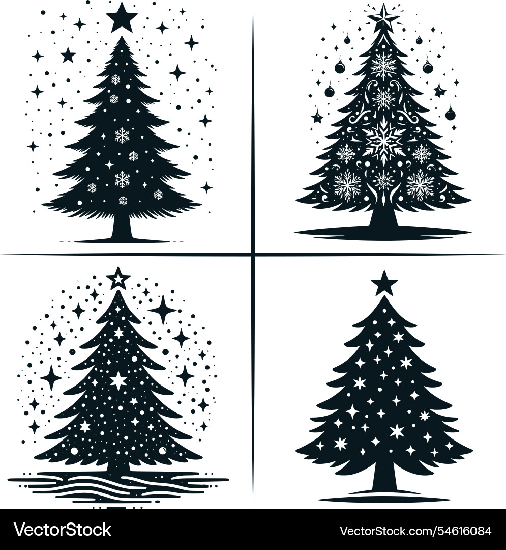 Christmas tree svg bundlechristmas svgchris Vector Image