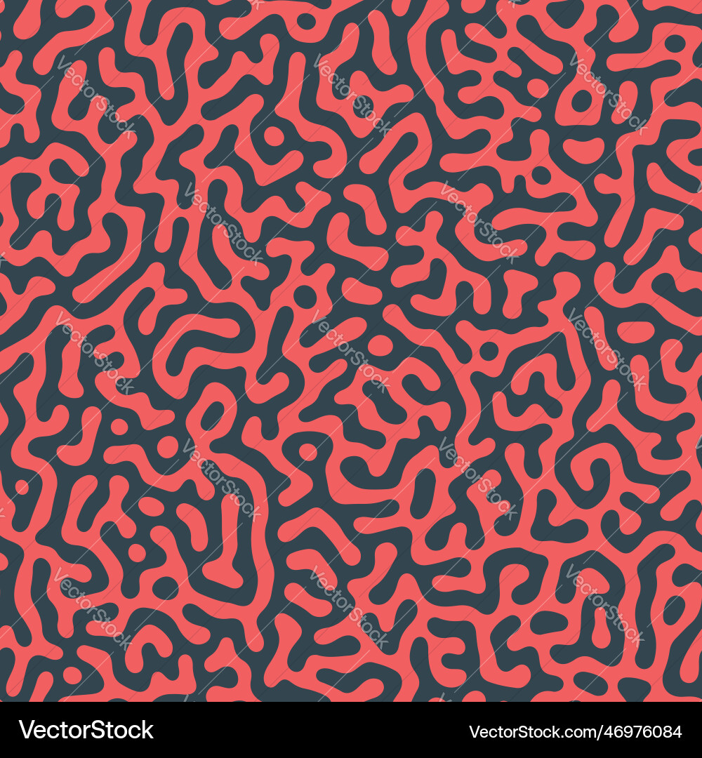 Crazy psychedelic seamless pattern red black Vector Image