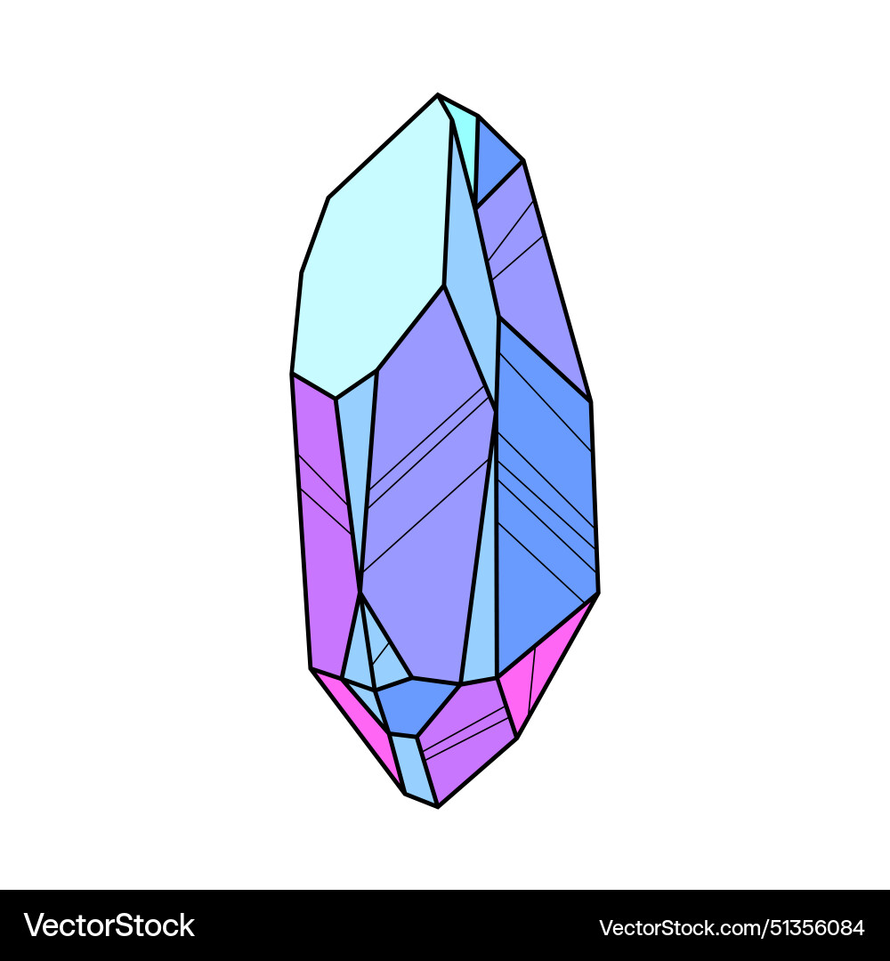 Crystal or mineral jewelry Royalty Free Vector Image