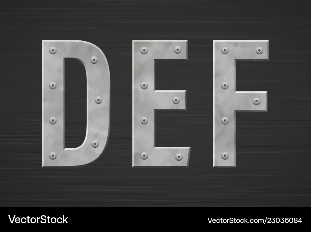 Metal Font Screw Rivet Vector Images (74)