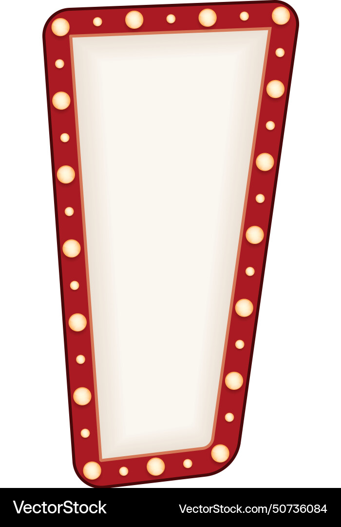 Electric lamp frame retro style lightbulb Vector Image