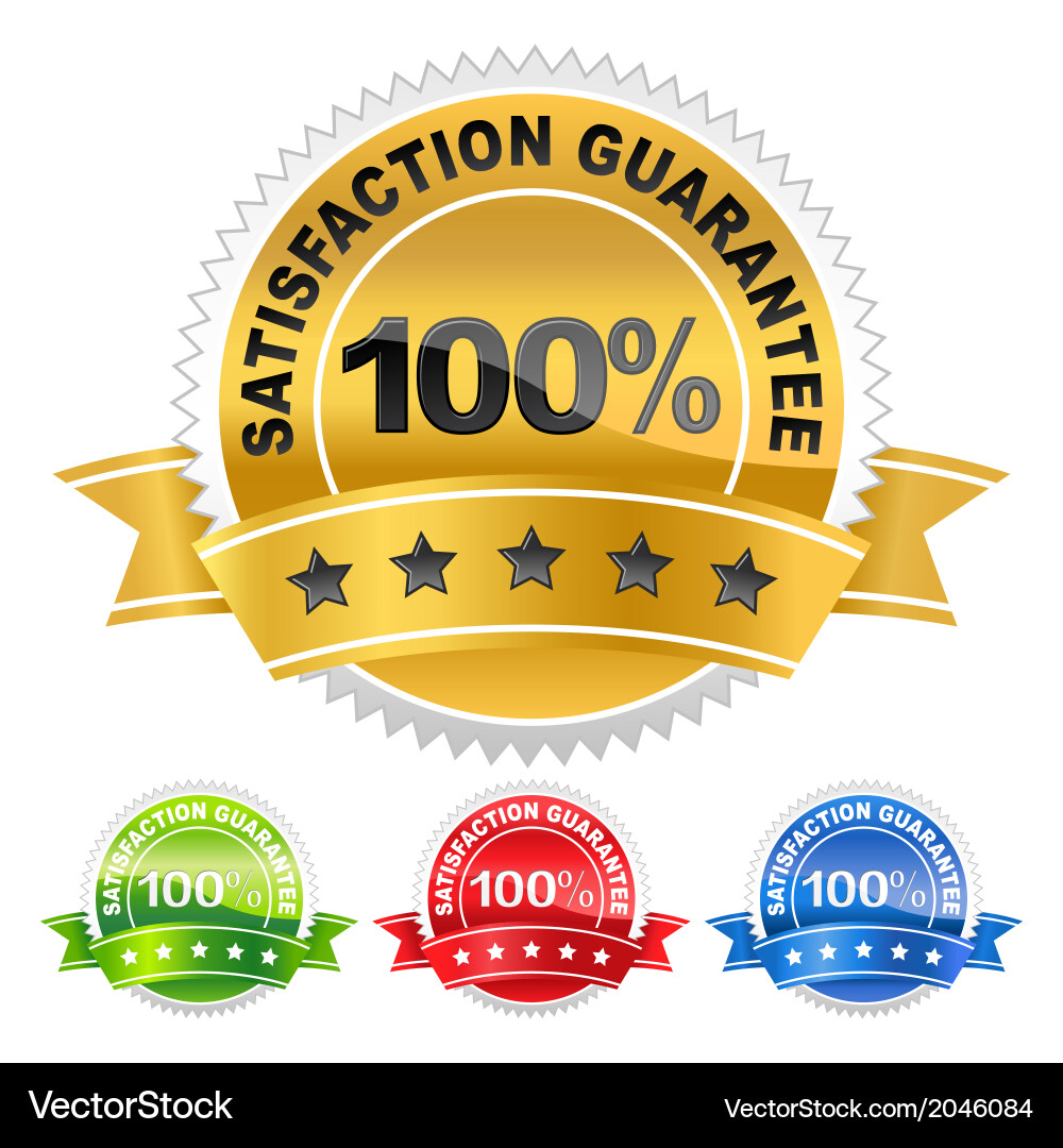 Label satisfaction guarantee Royalty Free Vector Image