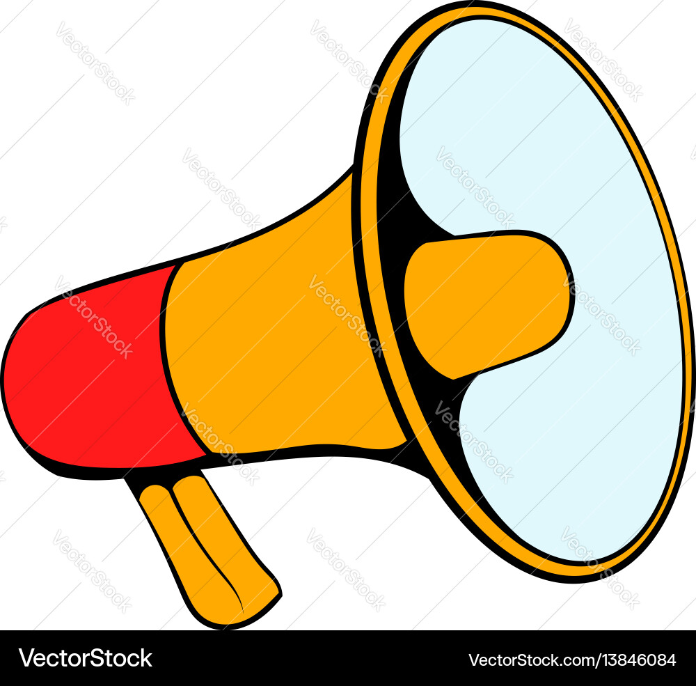Megaphone icon cartoon Royalty Free Vector Image