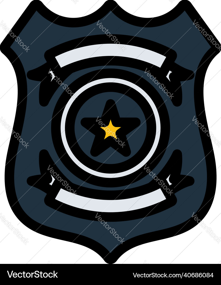 Police badge icon Royalty Free Vector Image - VectorStock