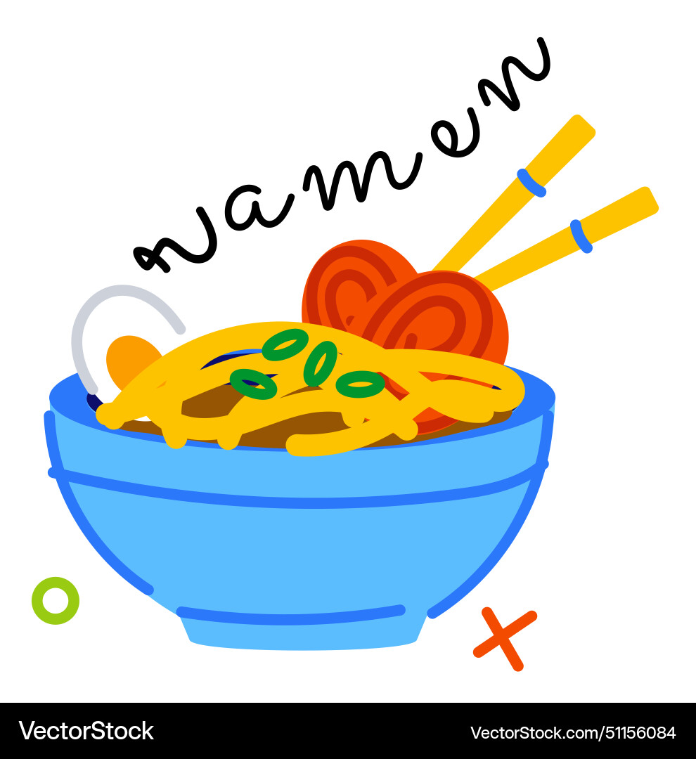Ramen bowl Royalty Free Vector Image - VectorStock