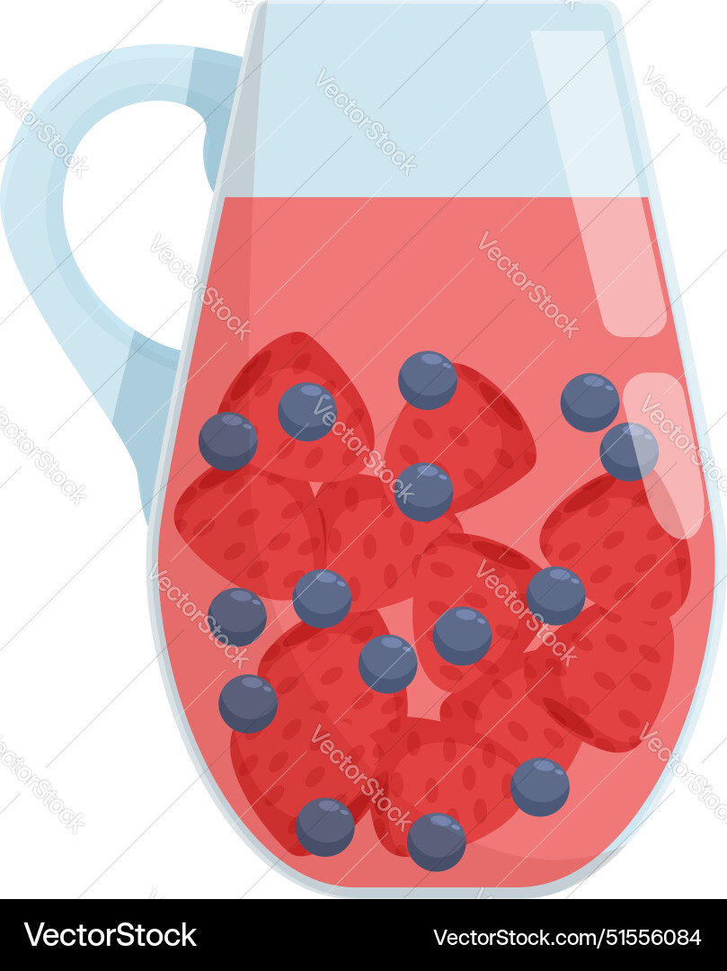Refreshing summer beverage with strawberries Vector Image