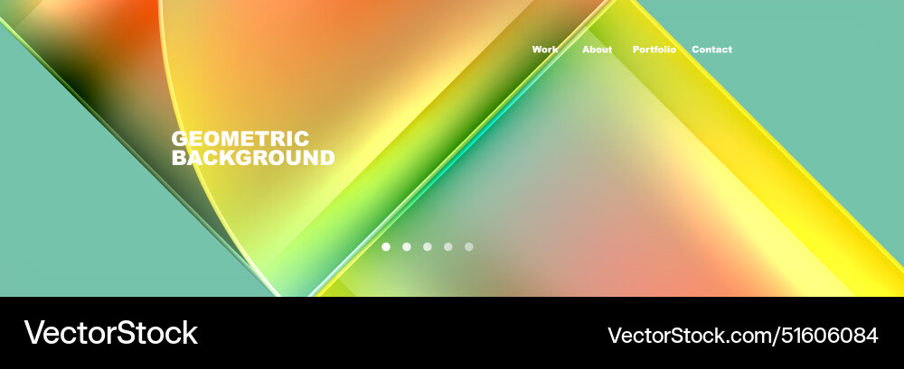 Round triangles and squares web site page template