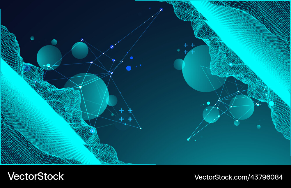 Trendy abstract wireframe background modern Vector Image
