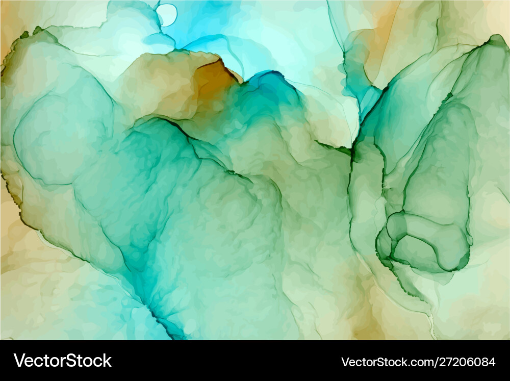 Turquoise Watercolor Splash Royalty Free Vector Image