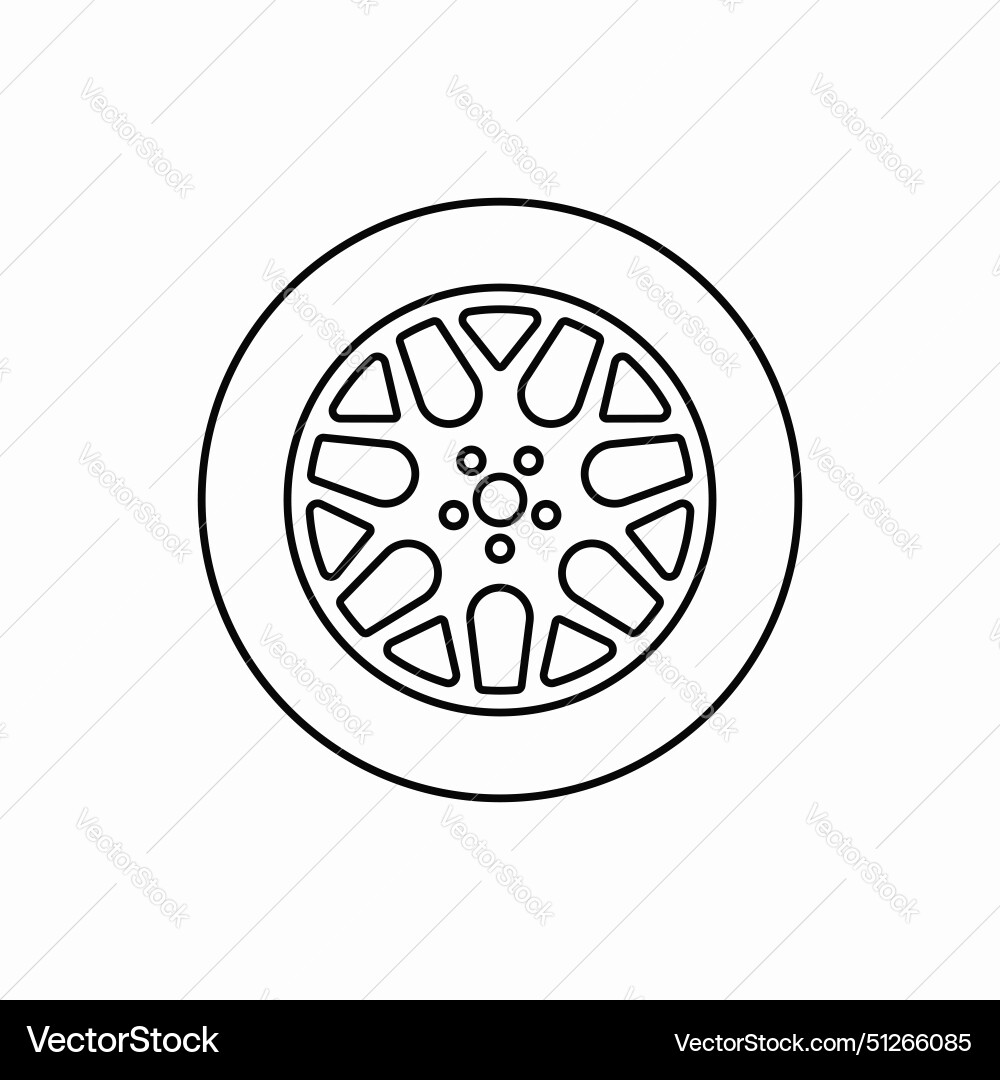Car wheel icon Royalty Free Vector Image - VectorStock