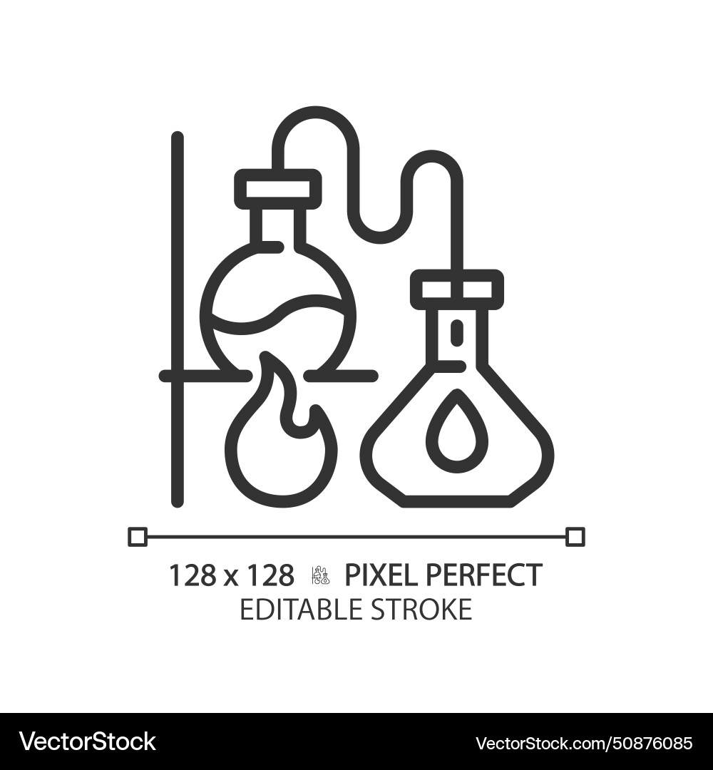 Distillation linear icon Royalty Free Vector Image