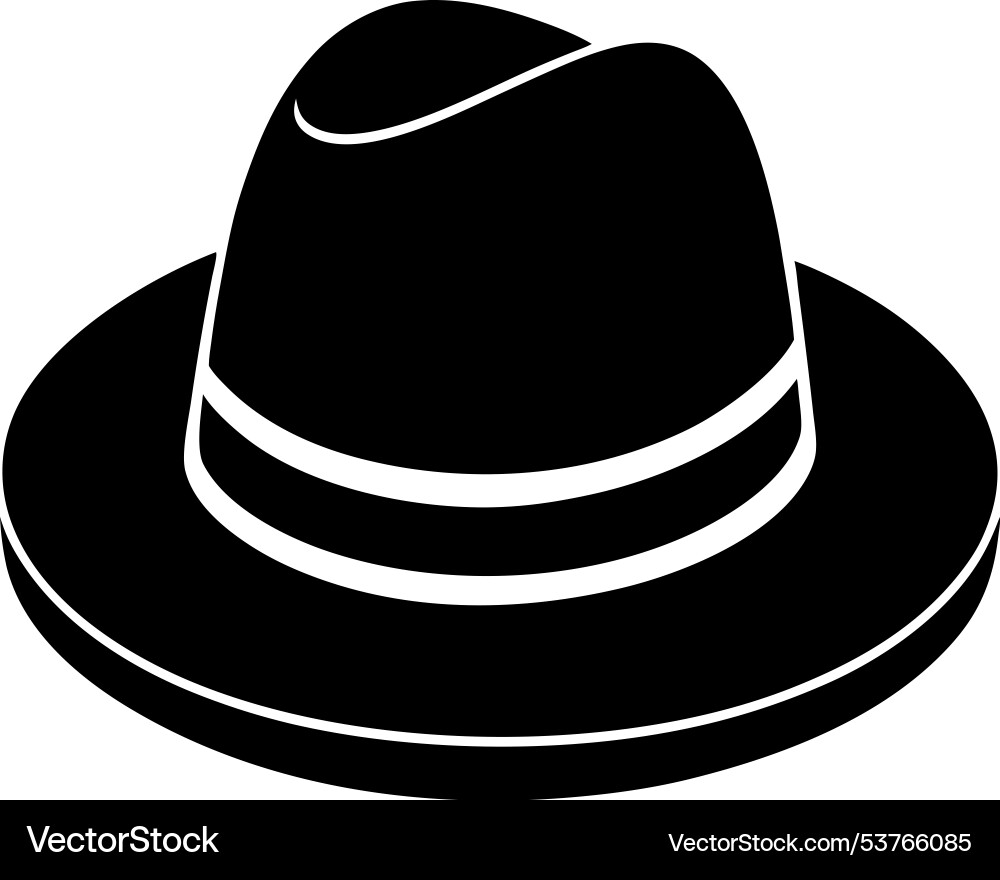 Felt hat fedora Royalty Free Vector Image - VectorStock