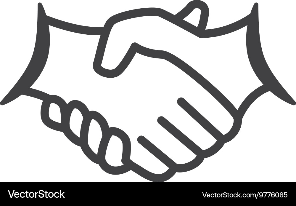 Hand shake icon help design graphic Royalty Free Vector