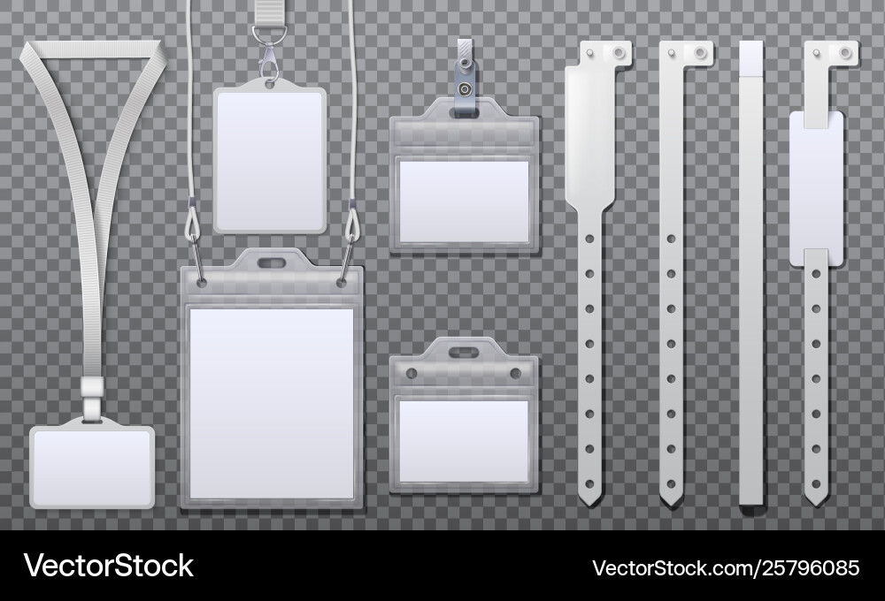 Identification card badge identity name tag cards Vector Image