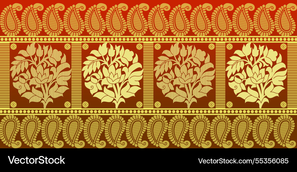 Indian ethnic sari design which is in india Vector Image
