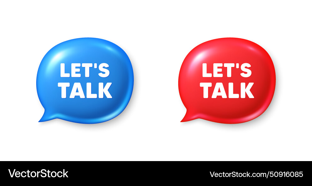 Lets talk tag connect offer sign chat speech Vector Image