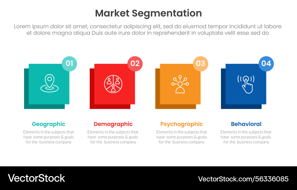 Market Segmentation Framework Analysis Royalty Free Vector