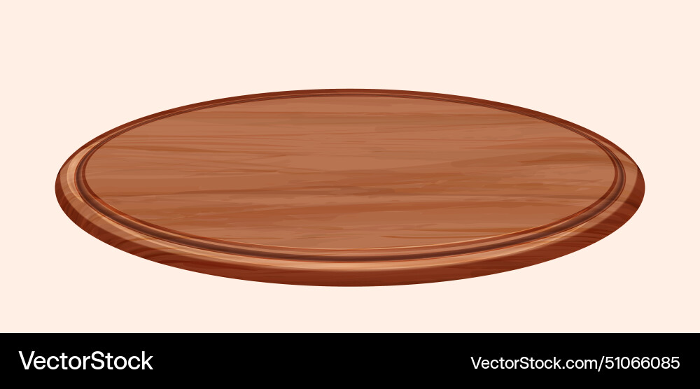 Round wooden plate Royalty Free Vector Image - VectorStock