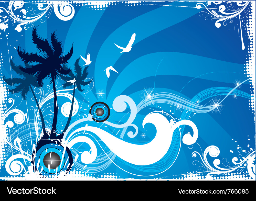 Tropical island abstract Royalty Free Vector Image
