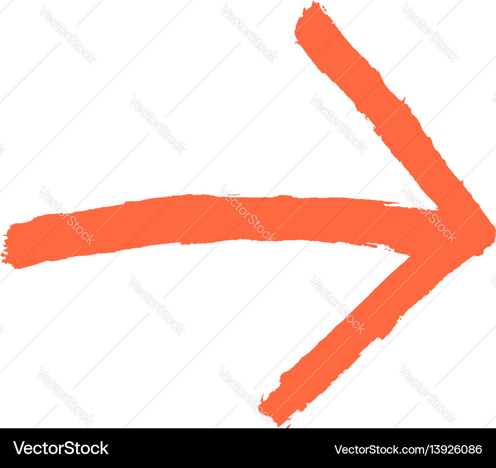 Arrow sign drawing brushstroke Royalty Free Vector Image