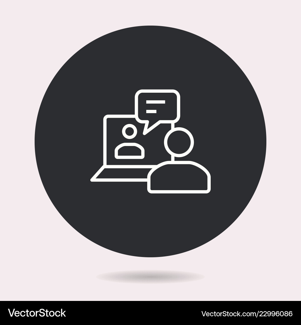 E-learning distance education - icon Royalty Free Vector