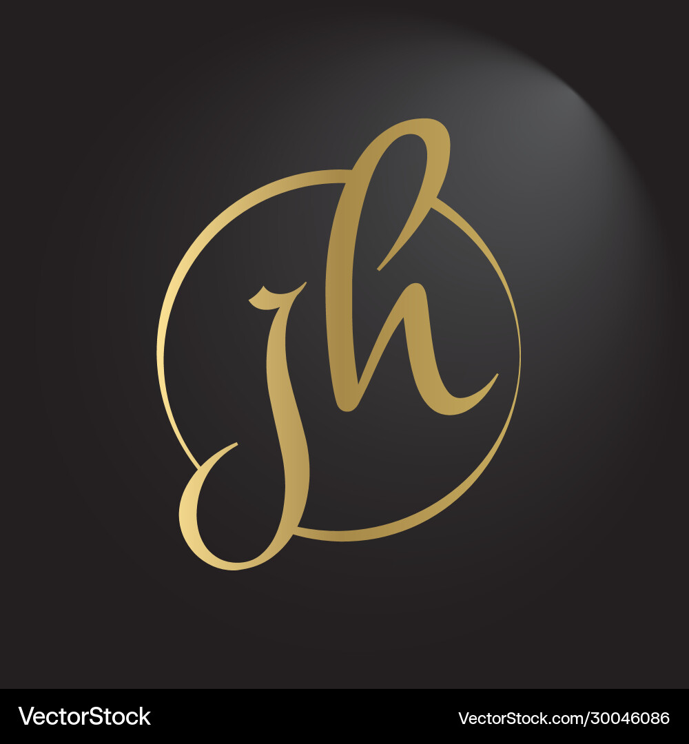JH Monogram Logo Template Royalty Free Vector Image