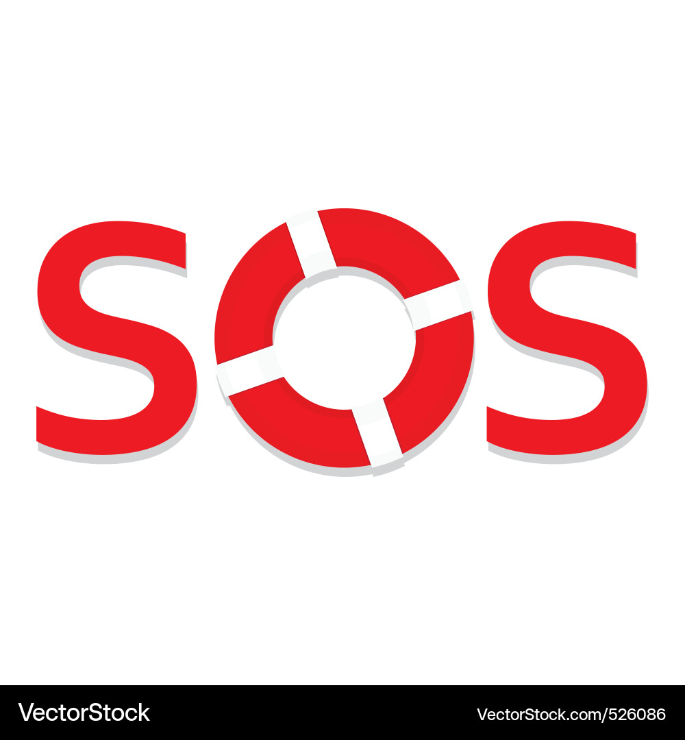 SOS Signal Symbol Royalty Free Vector Image - VectorStock