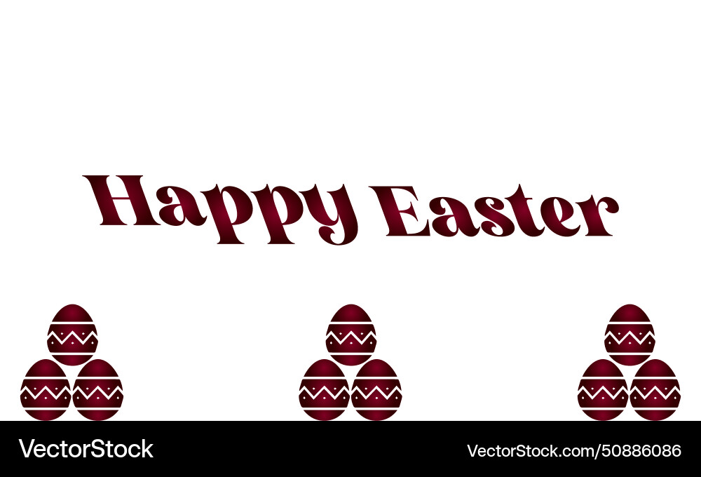 White background happy easter day with egg Vector Image