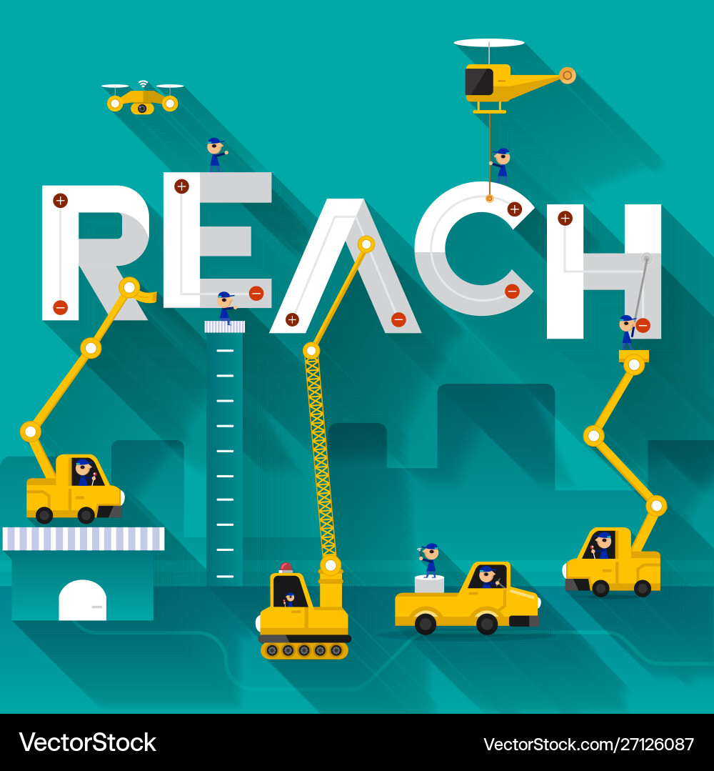Construction Reach Strategy Royalty Free Vector Image