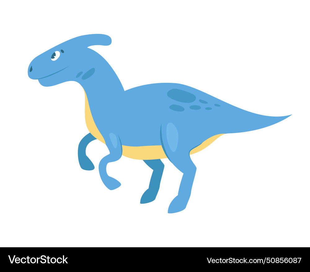 Cute blue dinosaur Royalty Free Vector Image - VectorStock