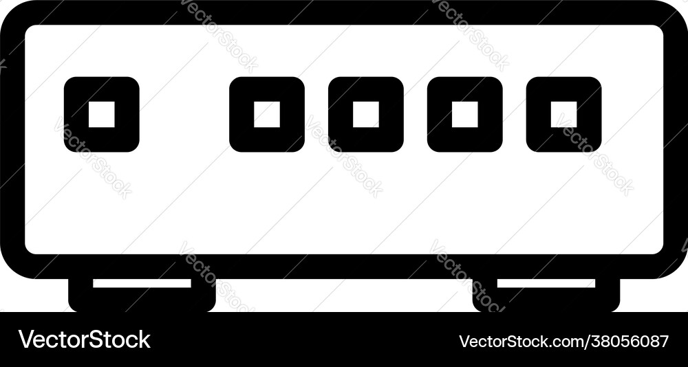 Ethernet Switch-Symbol Lizenzfreies Vektorbild