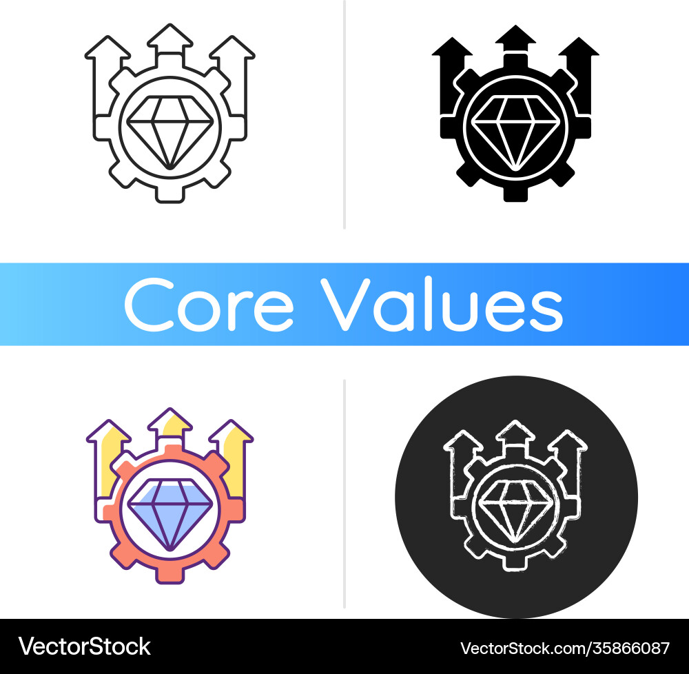 Excellence high standards icon Royalty Free Vector Image