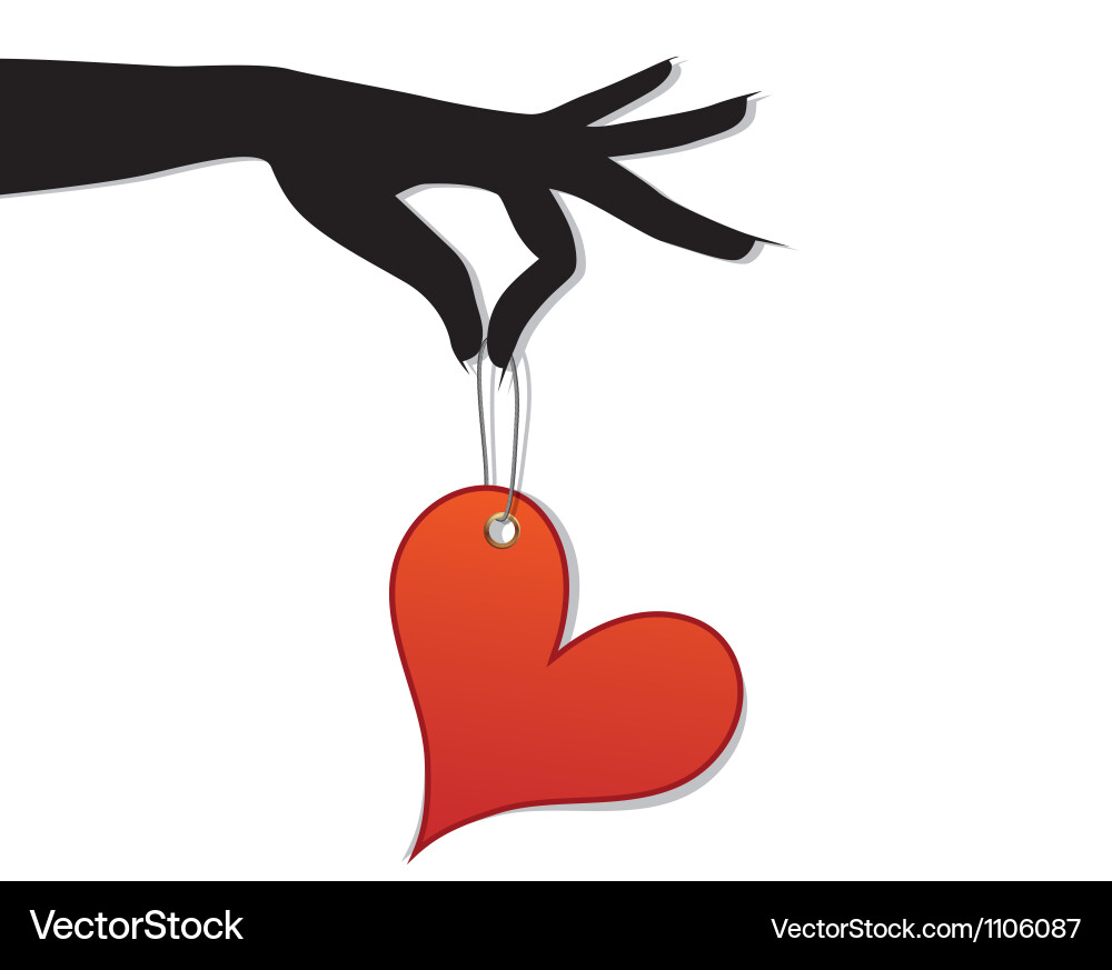 Hand heart Royalty Free Vector Image - VectorStock