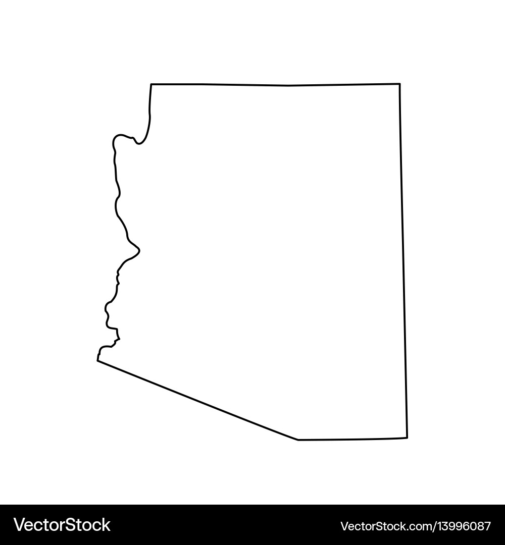 Map of the us state arizona Royalty Free Vector Image