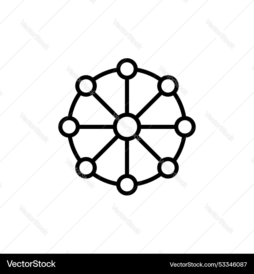 Multichannel line icon isolated on white Vector Image